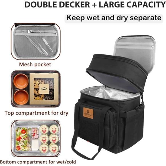 Kitchen | Tactical Lunch Box Large Expandable Insulated Lunch Bag ...